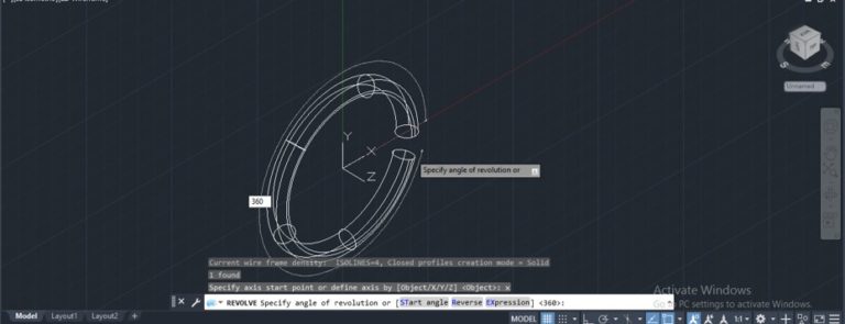 Revolve in AutoCAD | Creating 3D Object using Parameters of Revolve