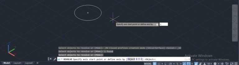 Revolve in AutoCAD | Creating 3D Object using Parameters of Revolve