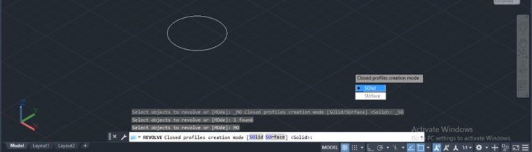 Revolve in AutoCAD | Creating 3D Object using Parameters of Revolve