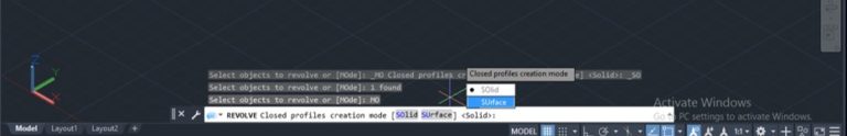 Revolve in AutoCAD | Creating 3D Object using Parameters of Revolve