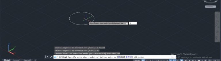 Revolve in AutoCAD | Creating 3D Object using Parameters of Revolve