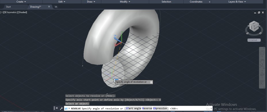 Revolve In AutoCAD Creating 3D Object Using Parameters Of Revolve