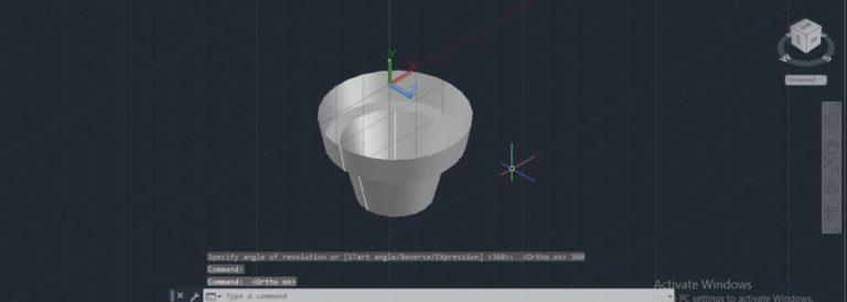 Revolve In Autocad Creating 3d Object Using Parameters Of Revolve