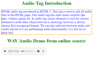 HTML Audio Tag | Learn How does the Audio Tag works in HTML?