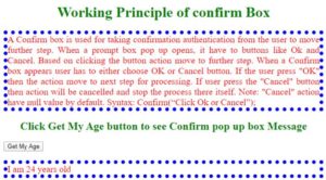 JavaScript Confirm | How Confirm box work in JavaScript
