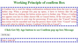 JavaScript Confirm | How Confirm box work in JavaScript