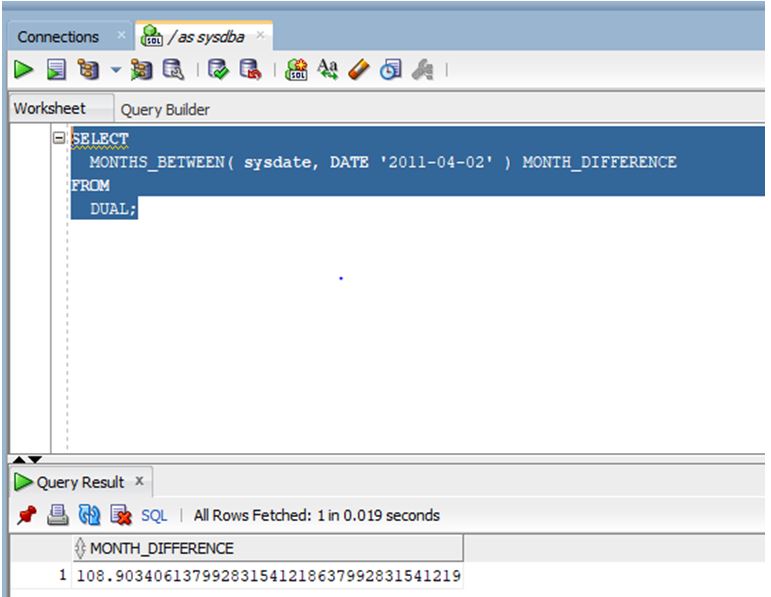 Glos r Ohnut Roz u ova Sa Oracle Sql Calculate Difference Between Two 