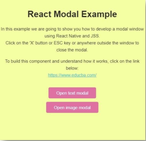 React Native Modal | Learn the Working of React Native Modal