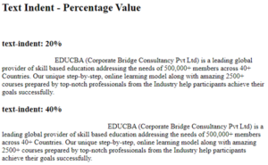 CSS text-indent | How does CSS text-indent Property Works?