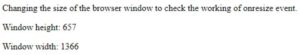 JavaScript onresize | How onresize Event work in JavaScript? Examples