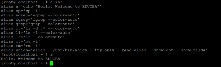 Linux Alias Command Examples On How Linux Alias Command Works