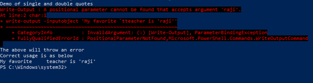 PowerShell Escape Character List Of Escape Sequence In PowerShell