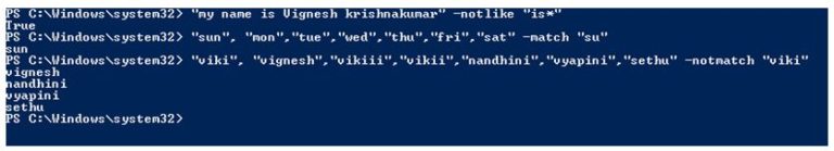 PowerShell not like | A Quick Glance of PowerShell not like