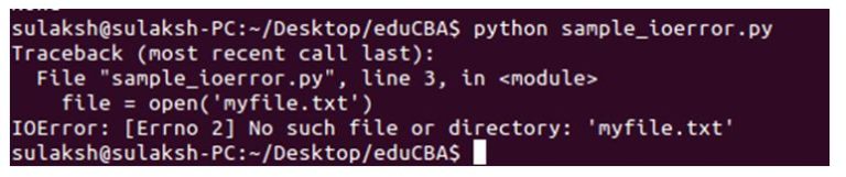 Python Ioerror How Ioerror Work In Python With Programming Examples