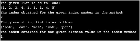 Python List Index Searching An Element Using Python List Index Method
