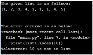 Python List Index | Searching an Element using Python List index() Method