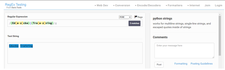 Python Regex Tester Testing Regular Expressions Regex Tester