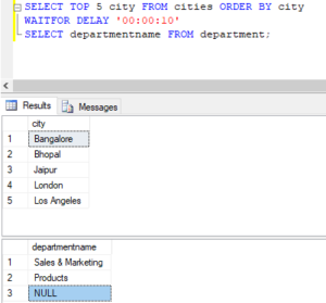 SQL WAITFOR | Syntax | Examples to Implement SQL WAITFOR