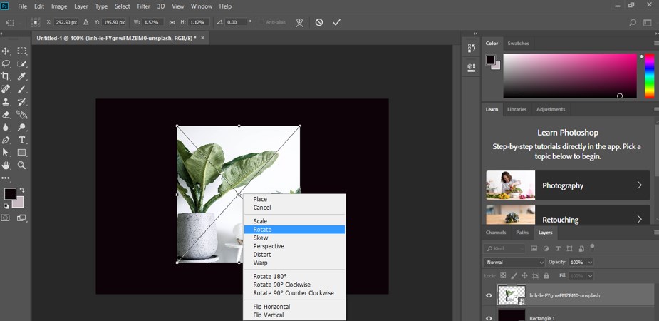 Transform Tool Photoshop How To Use Transform Tool In Photoshop 