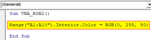 VBA RGB | Change Color of background Cell Using RGB in VBA Excel