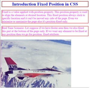 CSS Position Fixed | How Position Fixed work in CSS?