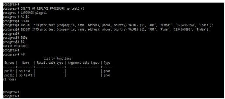 Postgresql Stored Procedures How Stored Procedures Work Examples