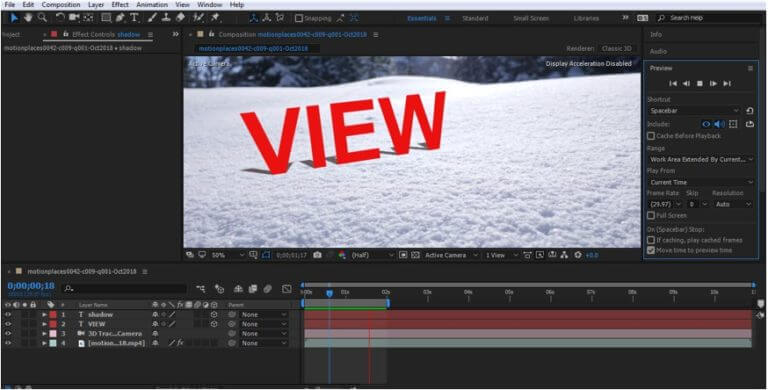 Camera Tracking in After Effect | Parameters of Camera Tracking Feature