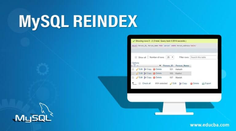 Mysql Reindex Examples To Implement Syntax