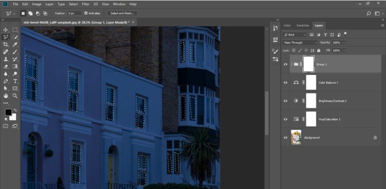 Night Effect in Photoshop | Transforming Picture from Day to Night