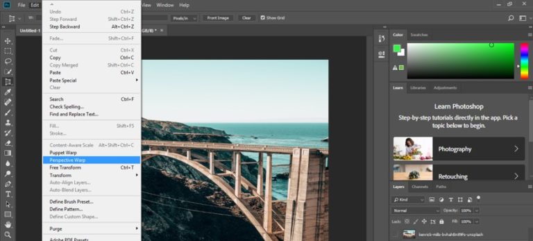 Perspective Correction in Photoshop | Applying Perspective Correction