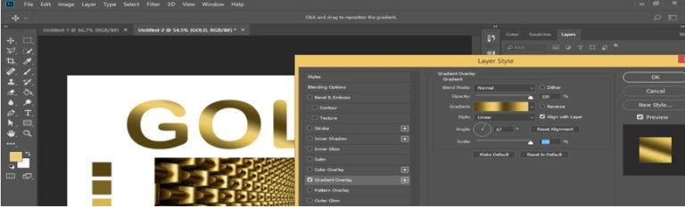 Photoshop Gold Gradient | Steps to Create Gold Gradient in Photoshop