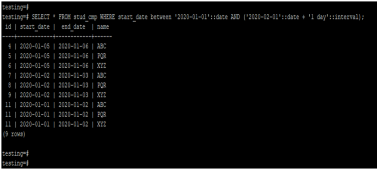 Postgresql Compare Date How To Compare Date In Postgresql