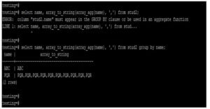 PostgreSQL group_concat | How group_concat Function works | Examples