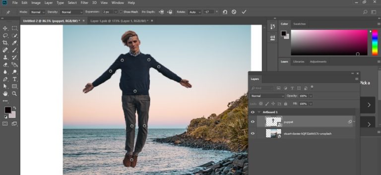 Puppet Warp in Photoshop | Distorting Images with Puppet Warp Tool