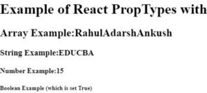 React PropTypes | Different PropTypes and Working with Examples