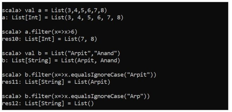 Scala Filter Working Of Scala Filter With The Programming Examples