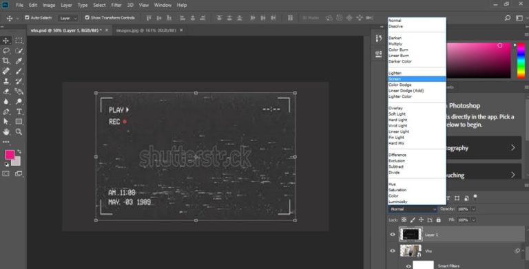 VHS Effect Photoshop | Creating VHS Art in Digital Photoshop