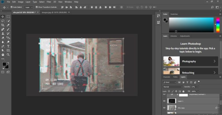 VHS Effect Photoshop | Creating VHS Art in Digital Photoshop