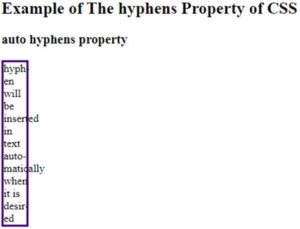 CSS Hyphens | How Hyphens Property works in CSS with Examples