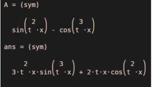 Differentiation in Matlab | Implementation of Differentiation in Matlab