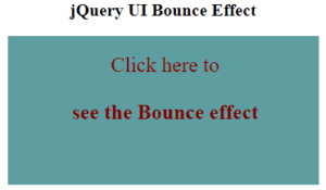 jQuery UI effect() | Method providing Set of Various Animations