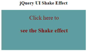 jQuery UI effect() | Method providing Set of Various Animations