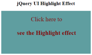 jQuery UI effect() | Method providing Set of Various Animations