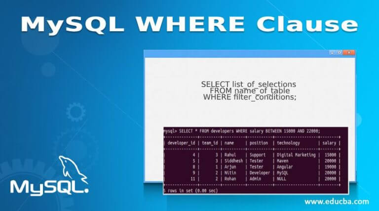 MySQL WHERE Clause | Top 7 Examples of MySQL WHERE Clause