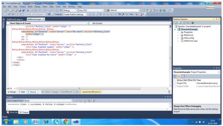 ASP.NET ViewState | Example of ASP.NET ViewState
