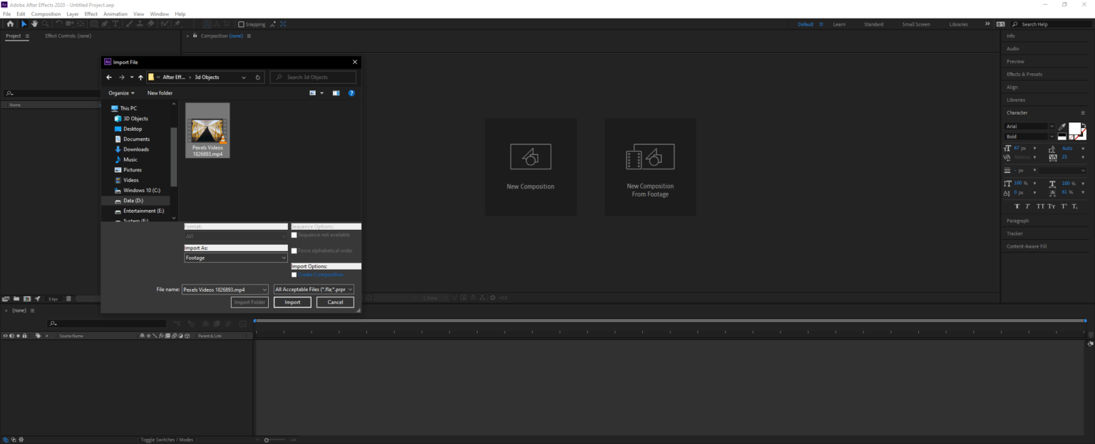 After Effects 3D Objects | Different Steps of After Effects 3D Objects
