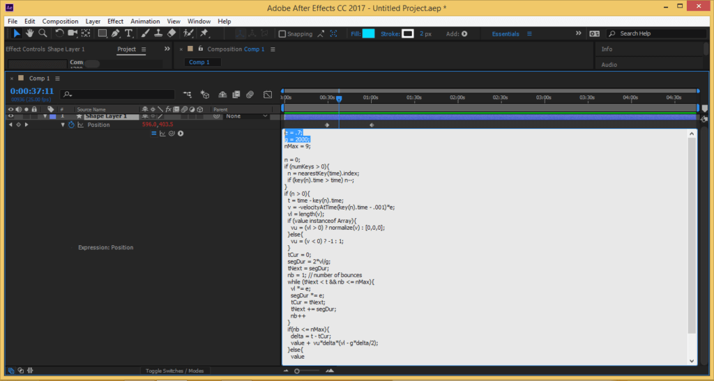 After Effects Bounce Expression | Learn How to use Bounce Expression?