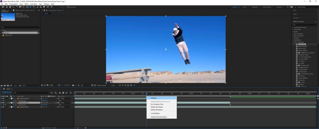 After Effects Freeze Frame | Different Steps of After Effects Freeze Frame