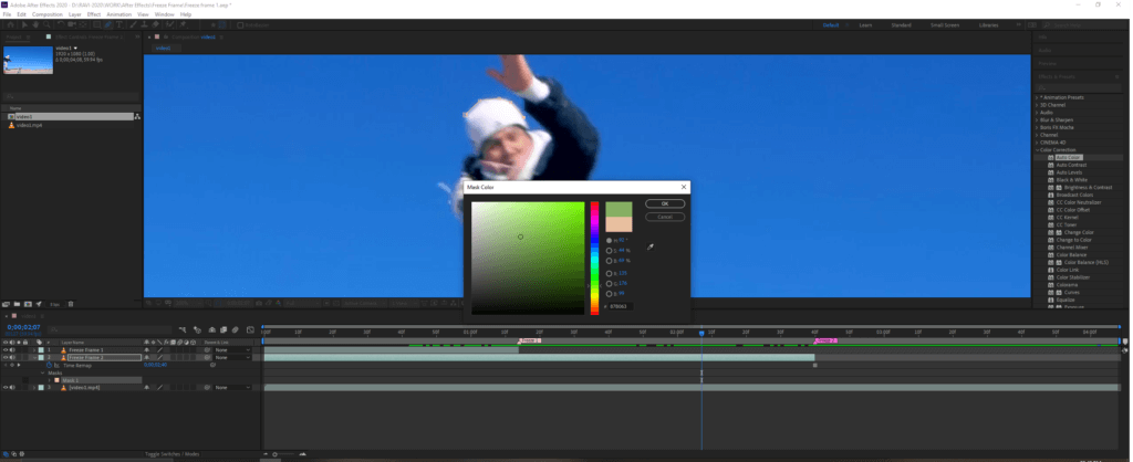After Effects Freeze Frame | Different Steps of After Effects Freeze Frame