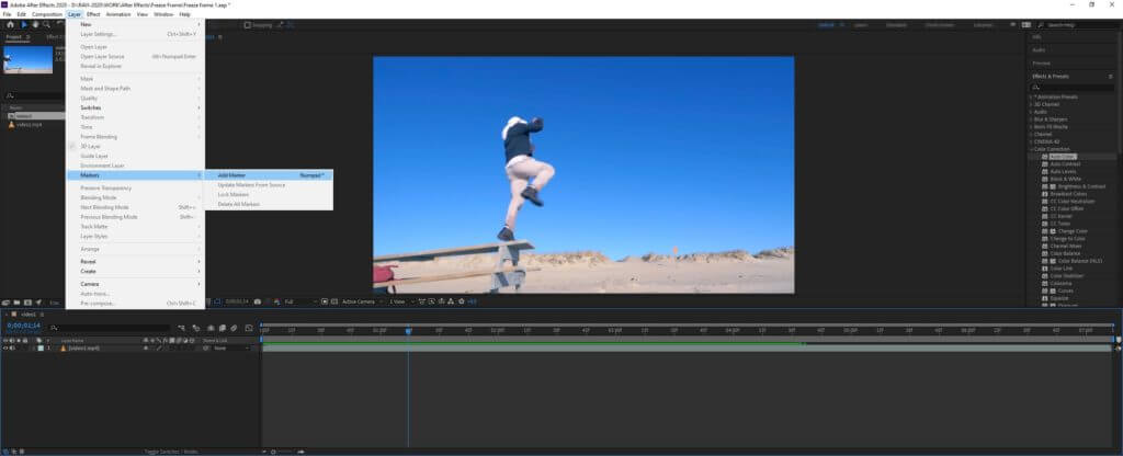 After Effects Freeze Frame | Different Steps of After Effects Freeze Frame